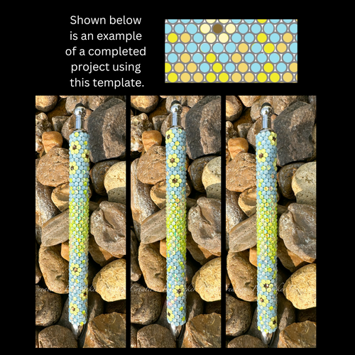 SS10 Rhinestone Pen Template - Sunburst with Flowers | FirecrackerCreations