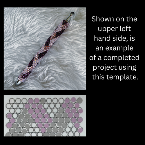 SS10 Rhinestone Pen Template - Herringbone | FirecrackerCreations