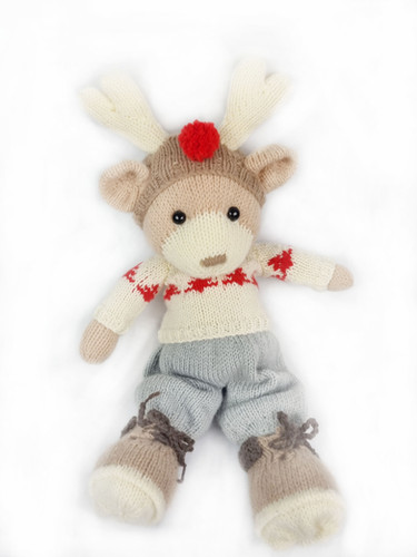 Noel the Christmas Bear Knitted PDF pattern instructions | Cilla's Purls