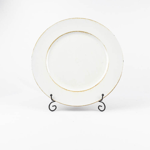 CHARGER PLASTIC DISTRESSED WHITE | The Perfect Day