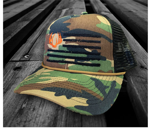 Camo Flag Vintage Rope Hat | Wompas Whitetails