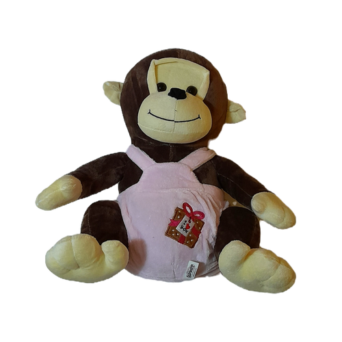 Chango con overol rosa | Peluches "JANDY"