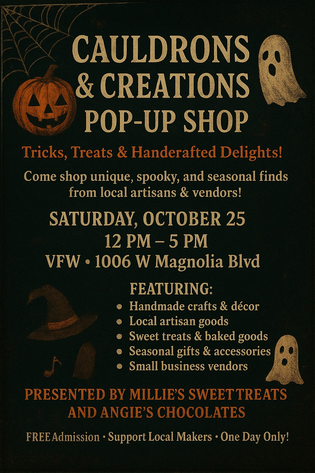 Cauldrons & Creations Pop-Up Shop ~ Presented by Millie's Sweet Treats ...