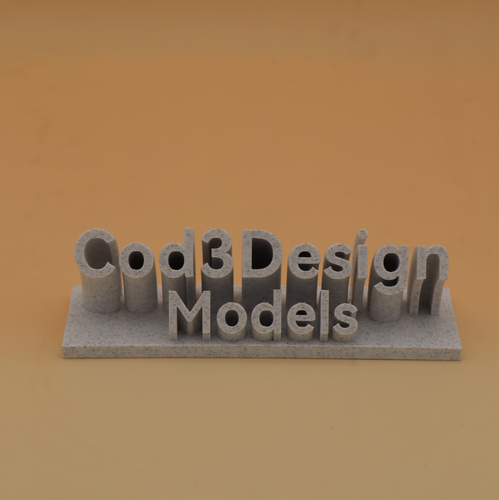 Single Color Name Plate with two lines | Cod3design