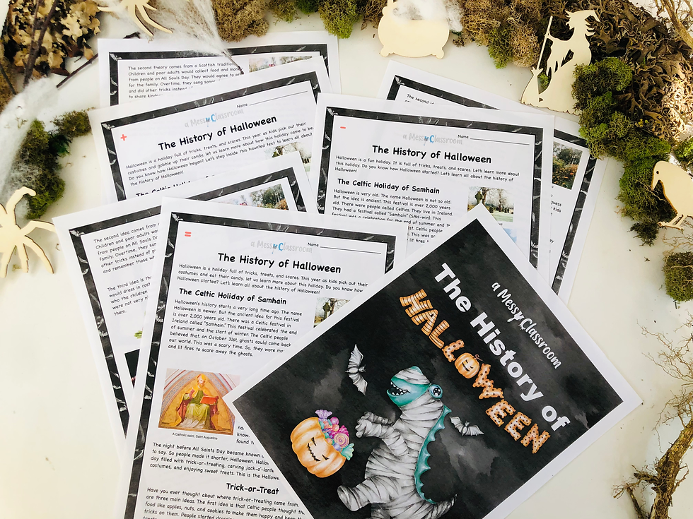 Spooktacular Second Grade History of Halloween Reading Unit Covering ...