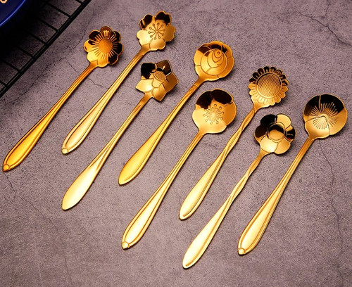 Gold Fusion - Tea stirring spoon - random design | Utopian Tea