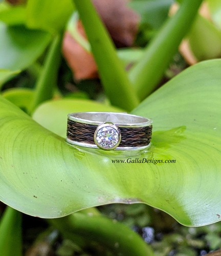 Woven Ring - tube setting | GallaDesigns