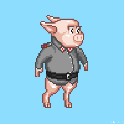 2D Animated Pig Character Design