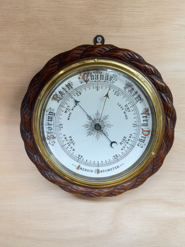 Rope twist aneroid barometer | Westmorland Glass