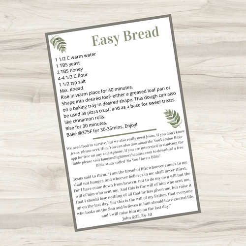 Bread Bag Printables | Lamp & Light Living