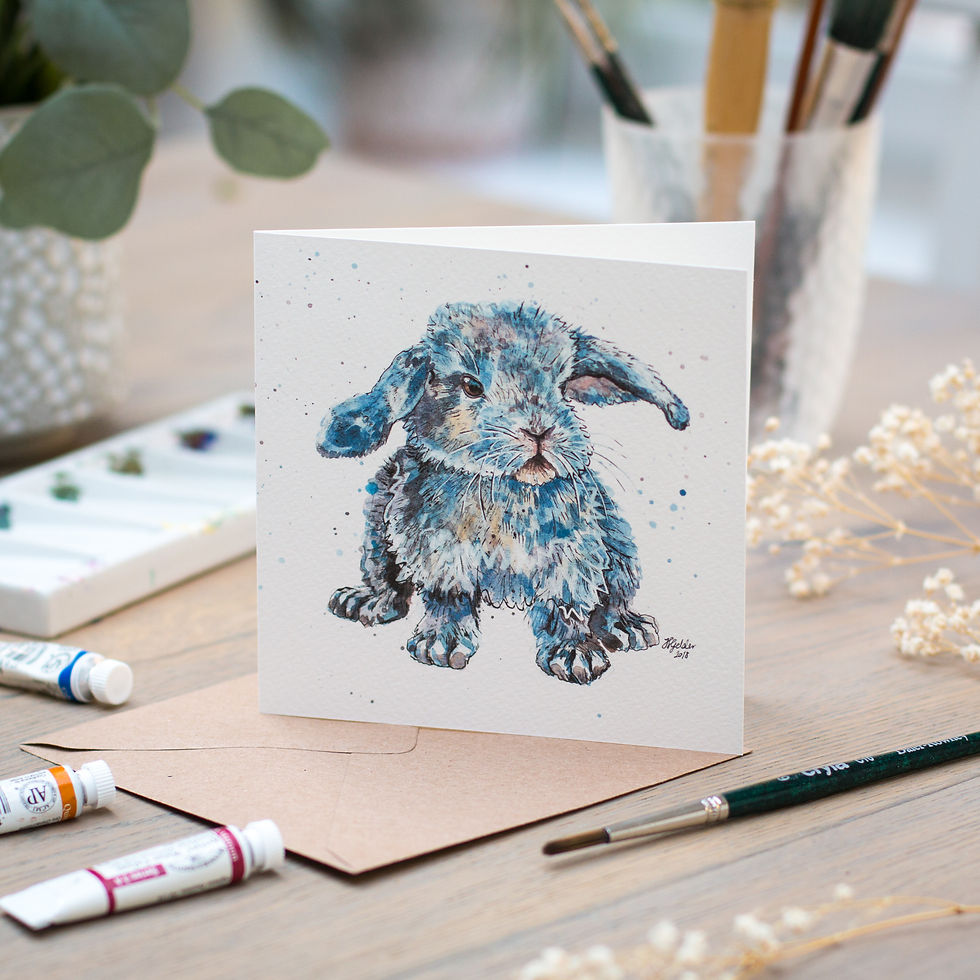 'Boris' the Bunny Card | Jina Gelder Illustration