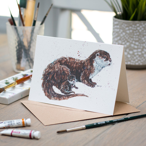 'Topsy and Tim' Otter Card | Jina Gelder Illustration