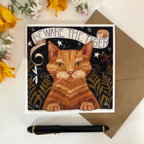 Beware The Tiger, greetings card | aramintafogden