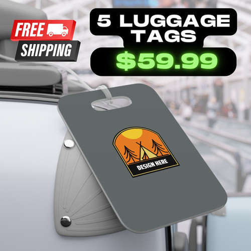 Bulk Custom Luggage Tag Circle, Rectangle | Personalized Plastic Bag ...