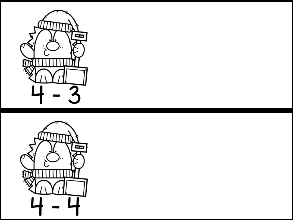 Winter Hedgehog Math Mats