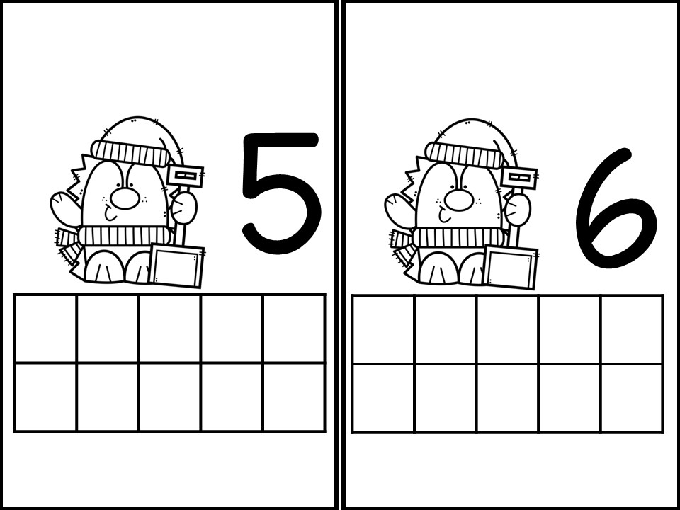 Winter Hedgehog Math Mats