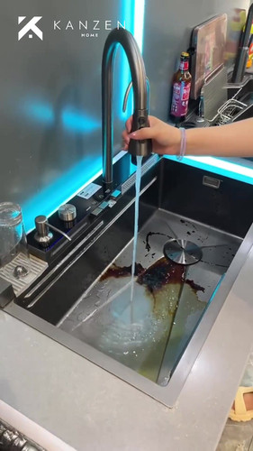 KH-01 Kanzen Modern Luxury Sink with 5 Piano Keys, LED & Digital ...