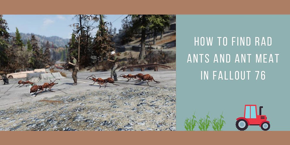 How to find Rad Ants and Ant Meat in Fallout 76