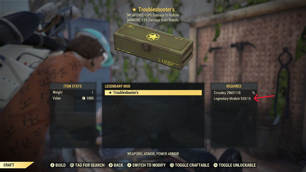 2024 Guide to Fallout 76's Legendary Crafting Changes