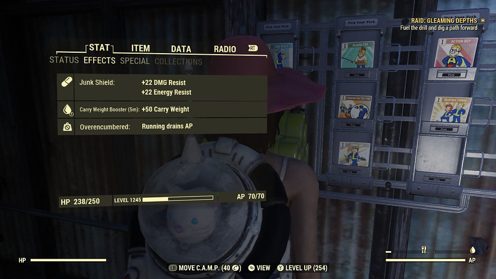 Junk Shield Perk Card Curve Calculator