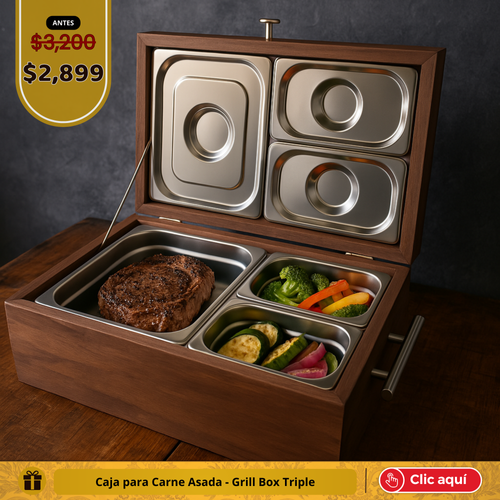 Grill Box Triple - Caja para Carne Asada | Caja Parrillera