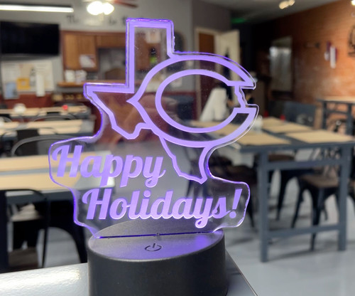 Custom Acrylic LED Light Stands | Texas Ravenworks