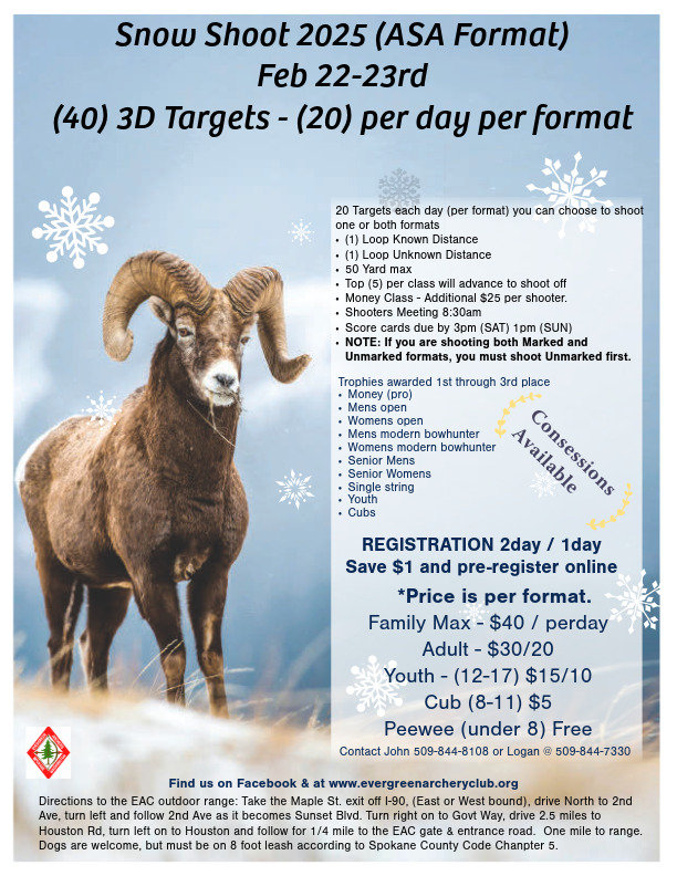 Snow Shoot 2025 | Evergreen Archery