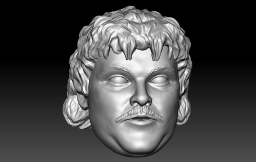 Nacho Libre Jack Black 3D printed action figure head | Veg3d