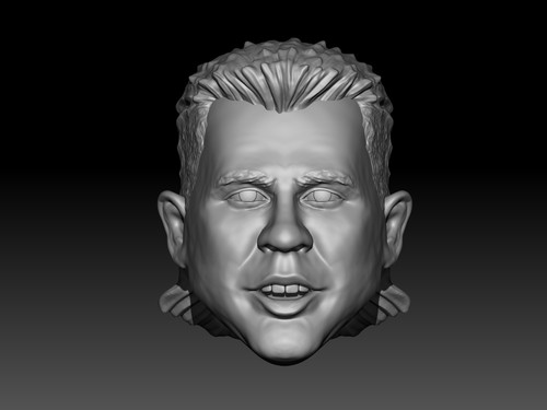 Mike Chioda young 3D printed custom action figure head | Veg3d