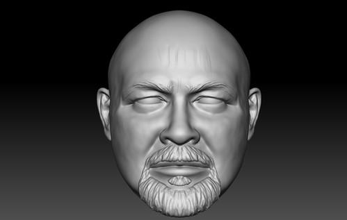 Great Muta old bald 3D printed action figure head | Veg3d