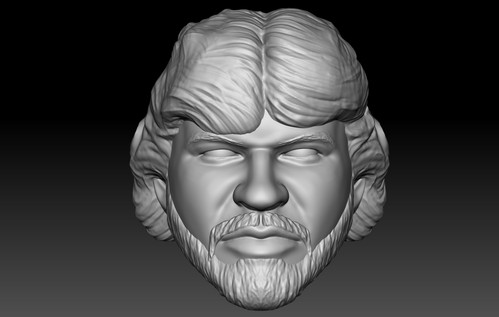 Billy Jack Haynes no hat 3D printed action figure head | Veg3d