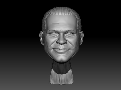 Mongo McMichael 3D printed action figure head | Veg3d