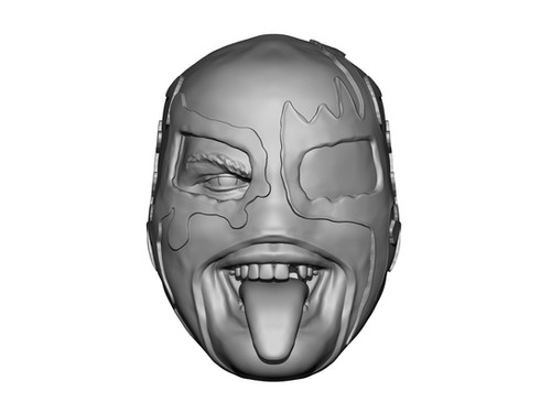 Black Pain / Monster Pain 3D printed custom action figure head | Veg3d