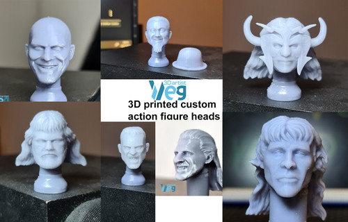 3D printed heads | Veg3d
