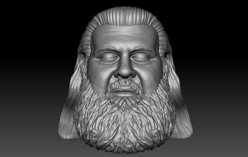 Giant Haystacks 3D printed action figure head | Veg3d