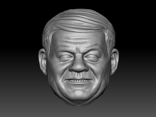 Wahoo McDaniel 3D printed action figure head | Veg3d