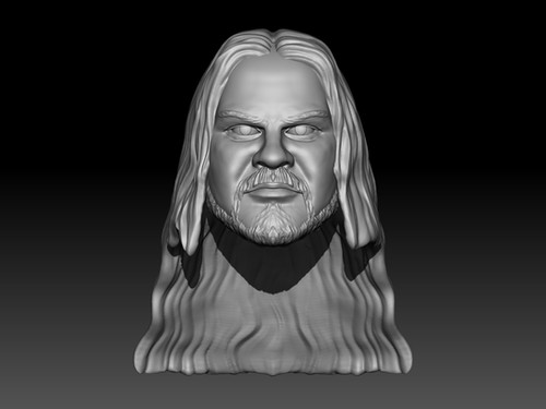 Man Mountain Rock variant 1 3D printed action figure head | Veg3d