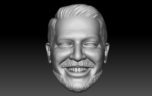 Sal Vulcano 3D printed action figure head | Veg3d