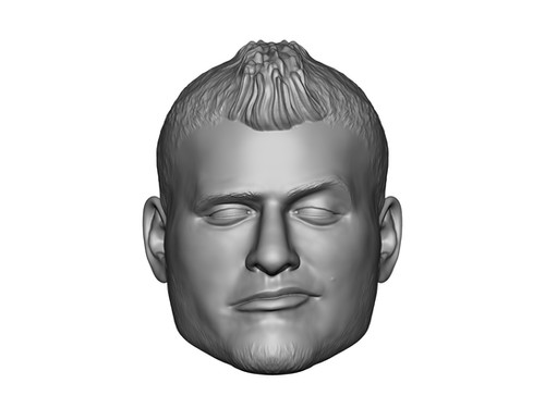 MJF 3D printed custom action figure head | Veg3d