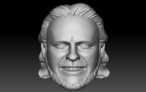 Sullivan 3D printed action figure head | Veg3d