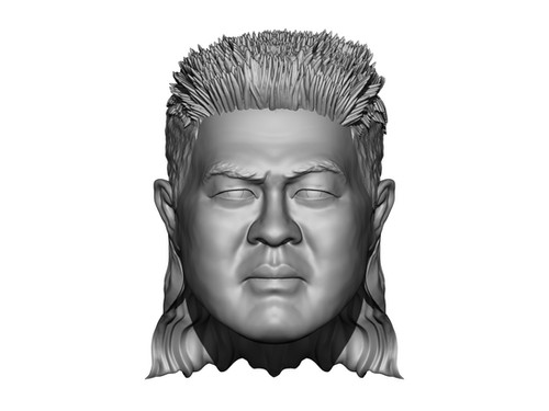 Kensuke Sasaki 3D printed custom action figure head | Veg3d