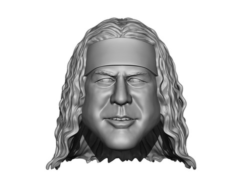 Chuck Palumbo long hair and bandana 3D printed custom action figure ...