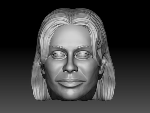 Missy Hyatt short hair 3D printed action figure head | Veg3d