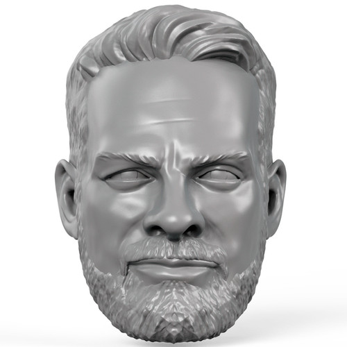 LA Knight 3D printed action figure head | Veg3d