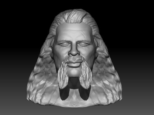 Jimmy Valiant variant 2 3D printed action figure head | Veg3d