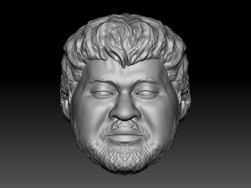 Masa Saito マサ斎藤 3D printed action figure head | Veg3d
