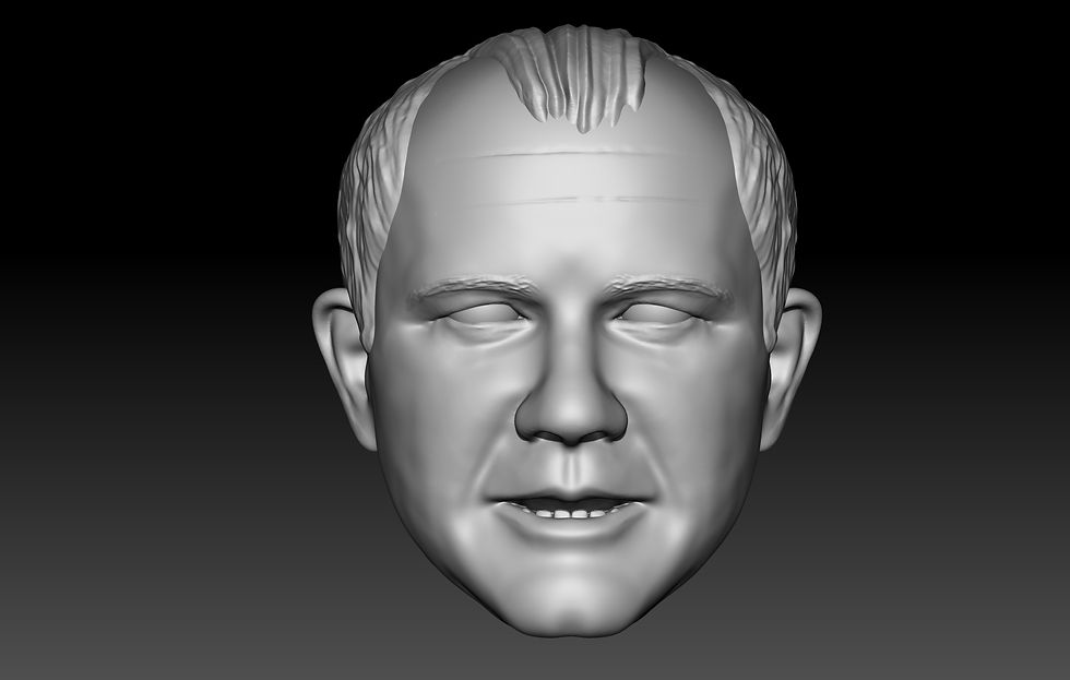 Dory Funk 3D printed action figure head | Veg3d