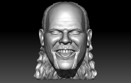 T. L. Hopper 3D printed action figure head | Veg3d