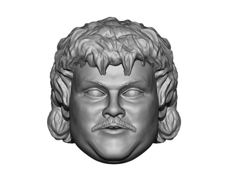 Nacho Libre Jack Black 3D printed action figure head | Veg3d