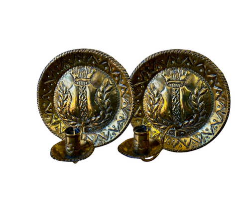 : Dutch brass hanging candle reflector | Ponzi's Antiques